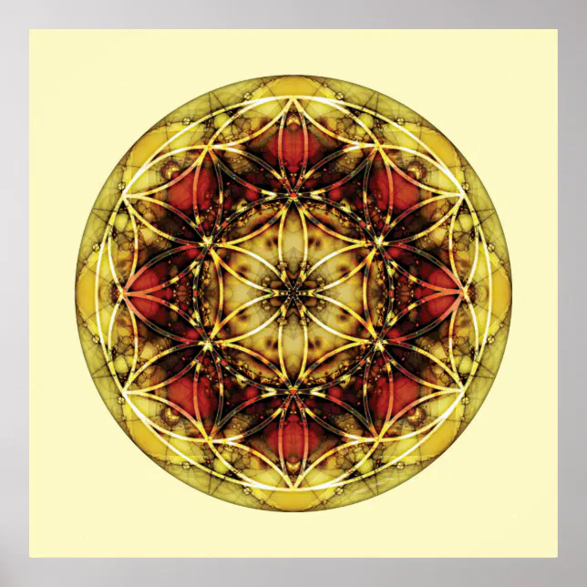 Sacred Geometry Mandala 6 Poster | Zazzle