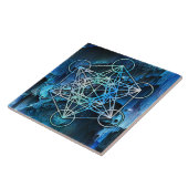 Sacred Geometry Metatron Merkabah Cube Altar Tile | Zazzle