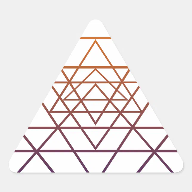 Sacred Geometry Triangle Sticker | Zazzle