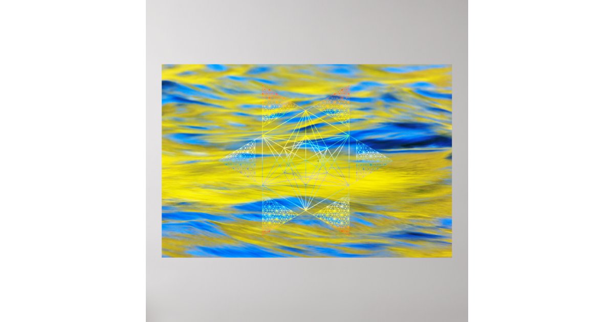 Sacred Geometry Water Element Poster | Zazzle