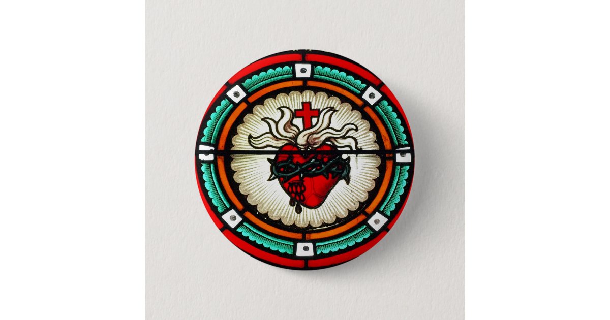 Sacred Heart Button | Zazzle