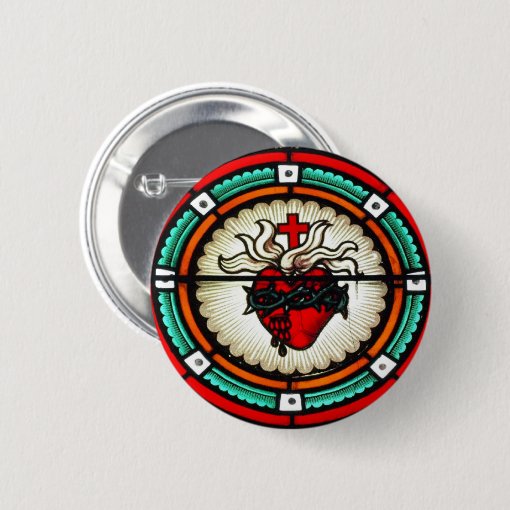 Sacred Heart Button | Zazzle