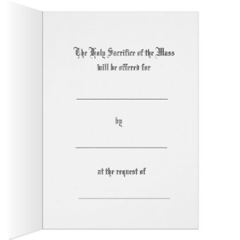 Sacred Heart Catholic Mass Offering Card | Zazzle