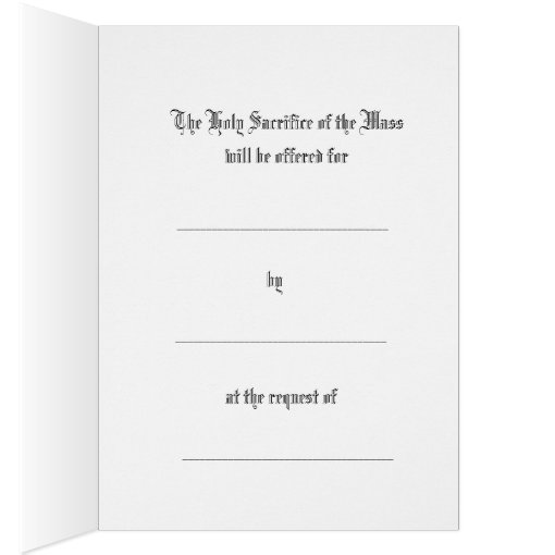 Sacred Heart Catholic Mass Offering Card | Zazzle