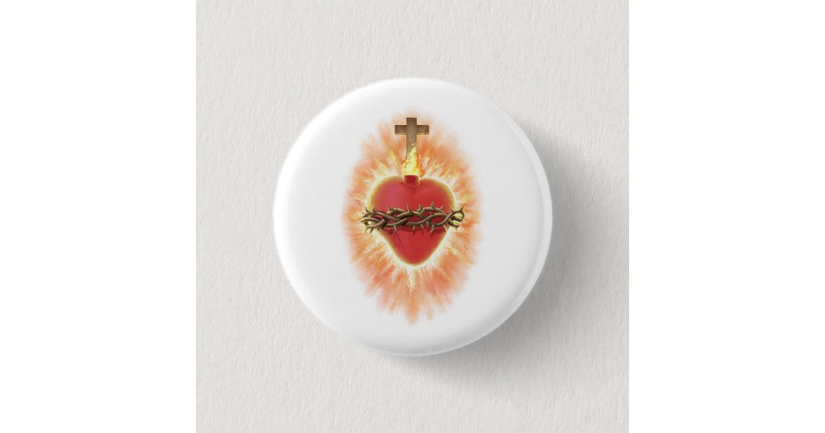 Sacred Heart of Jesus Button | Zazzle