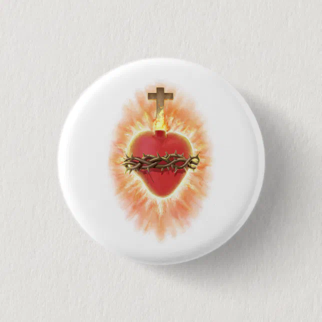Sacred Heart of Jesus Button | Zazzle
