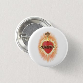 Sacred Heart of Jesus Button | Zazzle