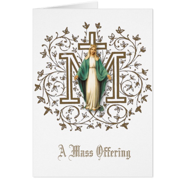 Sacred Heart of Jesus Catholic Mass Offering Card | Zazzle