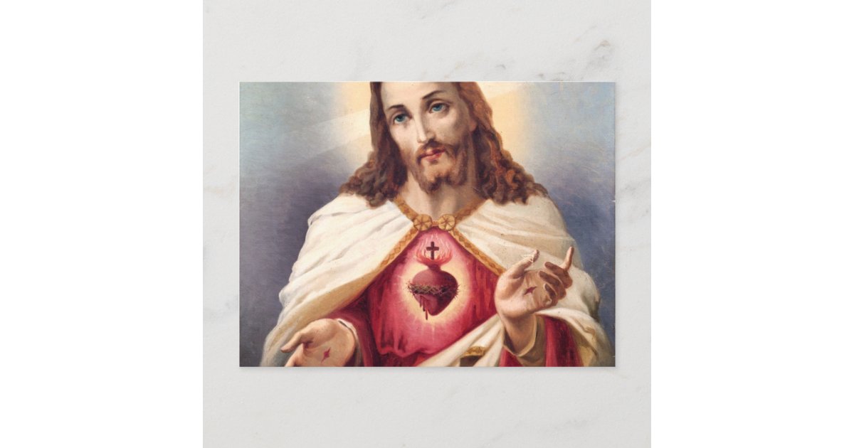 Sacred Heart Of Jesus Postcard | Zazzle