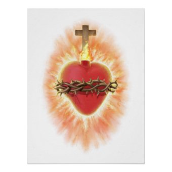 Sacred Heart of Jesus Poster | Zazzle