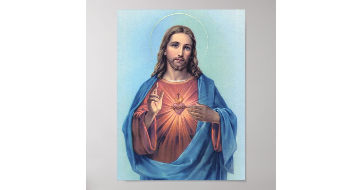 Sacred Heart of Jesus Poster | Zazzle