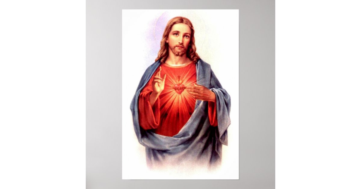 Sacred Heart of Jesus Poster | Zazzle
