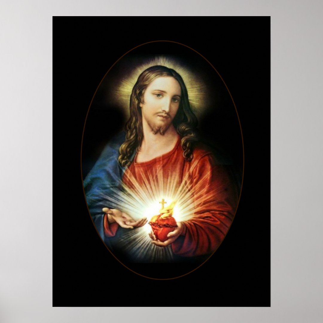 Sacred Heart of Jesus Poster Paper (Matte) | Zazzle
