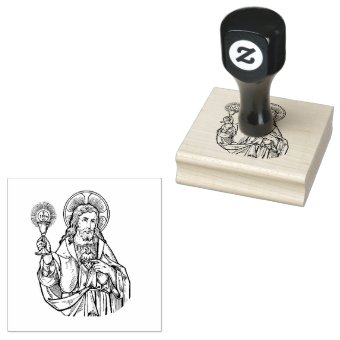 Sacred Heart of Jesus Religious Catholic Rubber Stamp | Zazzle