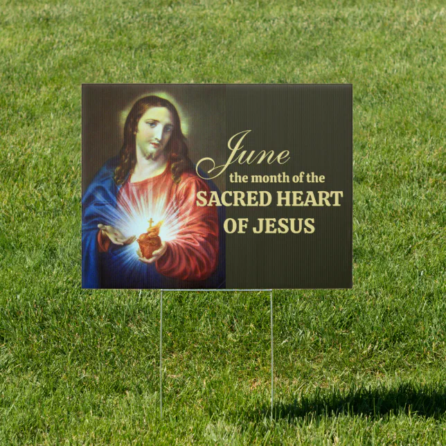 Sacred Heart of Jesus Religious Sign | Zazzle
