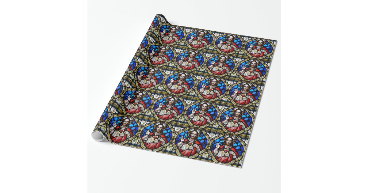 SACRED HEART OF JESUS WRAPPING PAPER | Zazzle