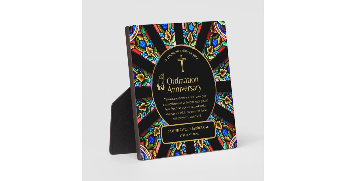 Sacred Priest Gift Pastor Deacon Ordination Custom Plaque | Zazzle