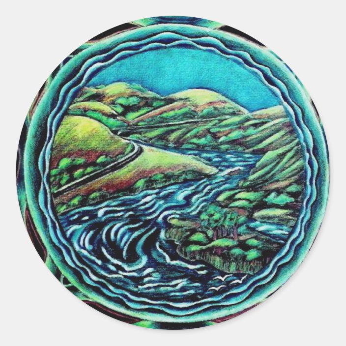 Sacred River Mandala Sticker | Zazzle.com