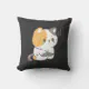 Sad Cat In Grunge, Sad Cat Emoji T-Shirt Throw Pillow | Zazzle