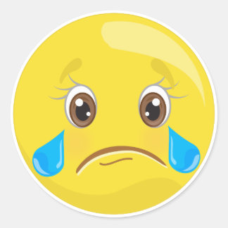 Sad Face Stickers | Zazzle