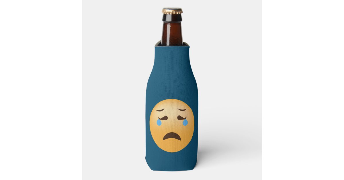 Sad Emoji Bottle Cooler | Zazzle
