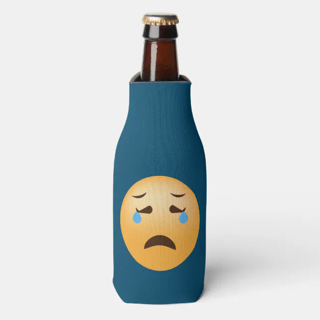 Sad Emoji Bottle Cooler | Zazzle