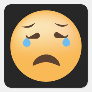 Sad Face Emoji Stickers | Zazzle
