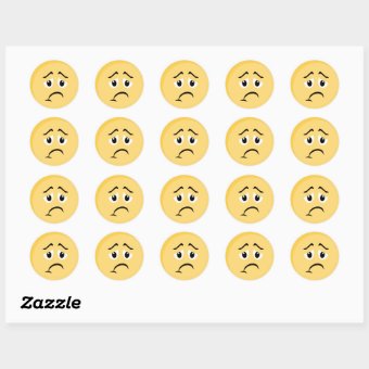Sad Emoji Sticker | Zazzle