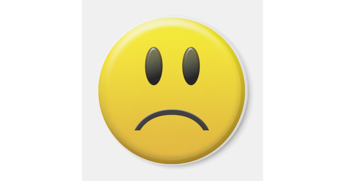 Sad Face Magnet | Zazzle