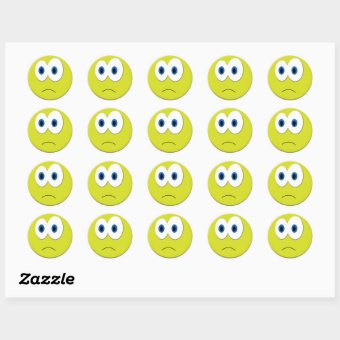 Sad Face Sticker | Zazzle