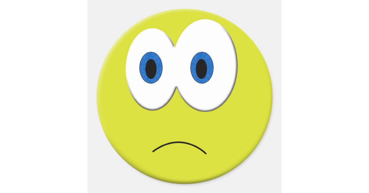 Sad Face Sticker | Zazzle.com