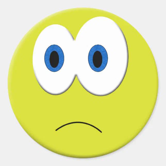 Sad Face Sticker | Zazzle