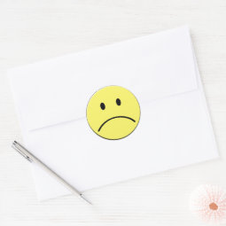 Sad Face Sticker | Zazzle