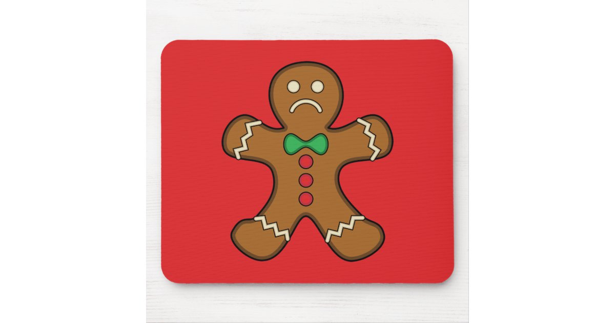 Sad Gingerbread Man Mouse Pad | Zazzle