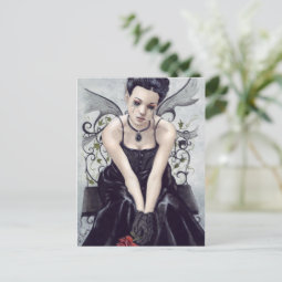 Sad Gothic Victorian Fairy Postcard | Zazzle