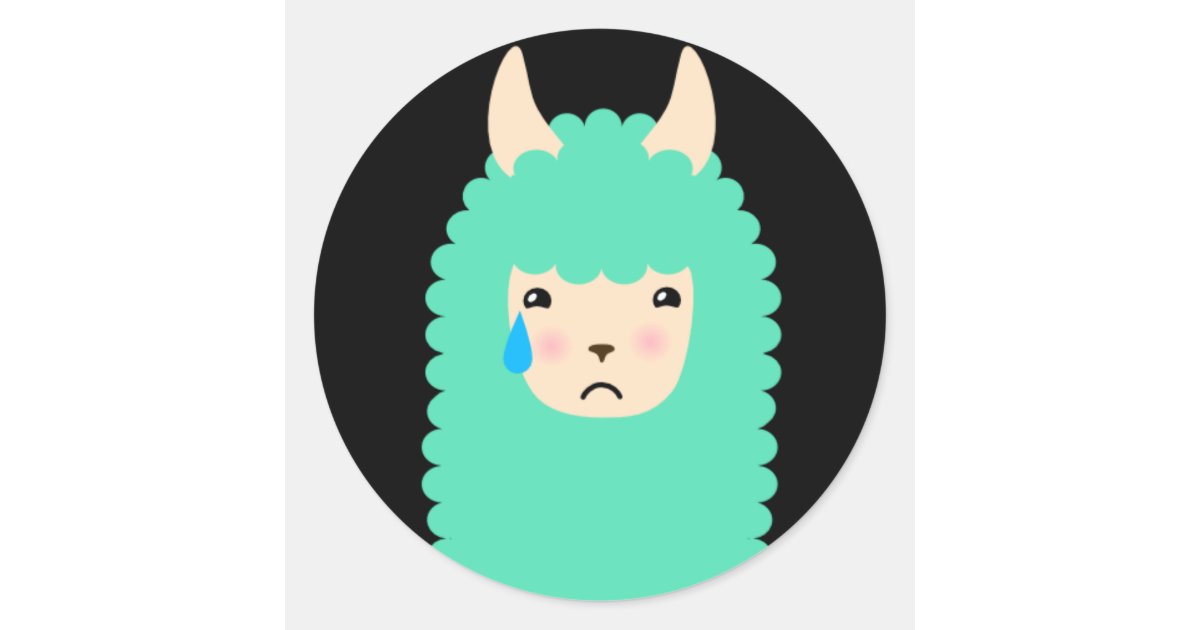 Sad Llama Emoji Stickers | Zazzle.com