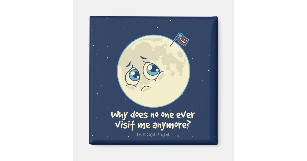 Sad Moon Magnet | Zazzle