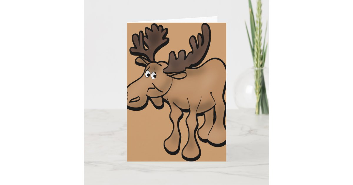 Sad Moose Greeting Card | Zazzle