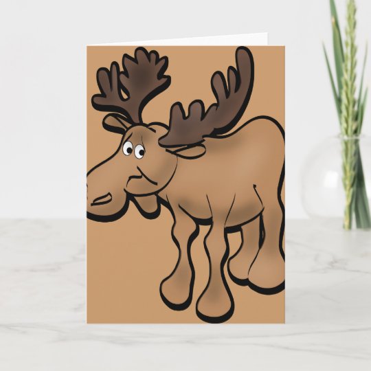 Sad Moose Greeting Card | Zazzle.com