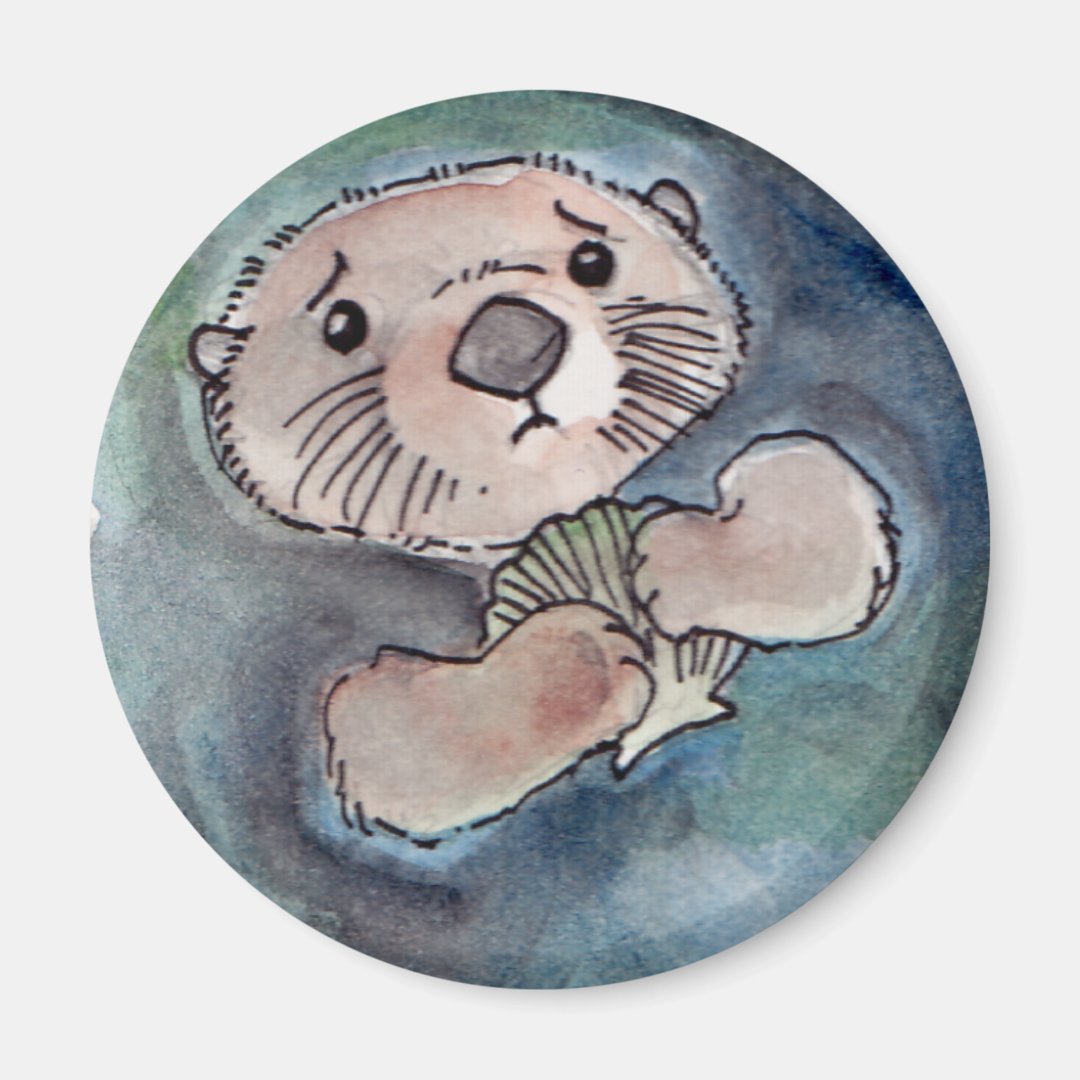 Sad Otter Magnet | Zazzle