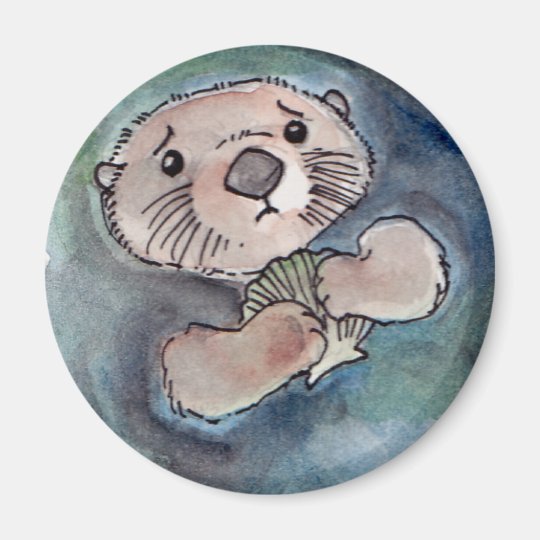Sad Otter Magnet | Zazzle.com