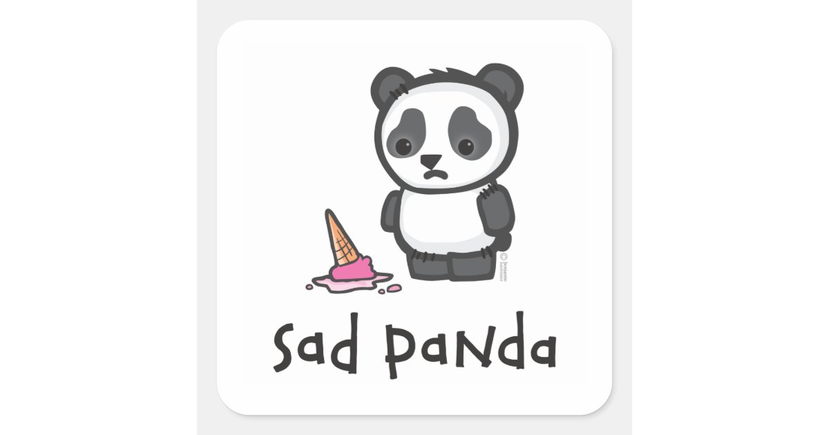 Sad Panda sticker | Zazzle