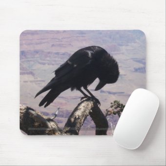 Sad Raven Mousepad | Zazzle
