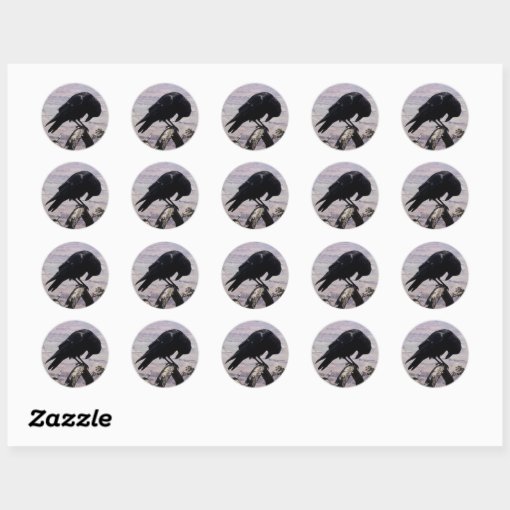 Sad Raven Stickers 01 | Zazzle