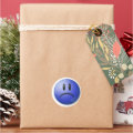 Sad smile Face Classic Round Sticker | Zazzle