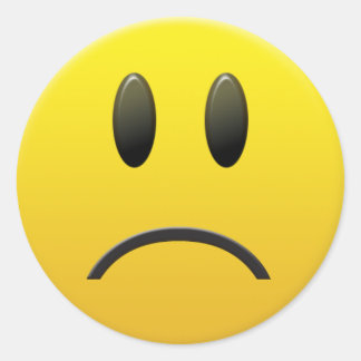 Sad Face Stickers | Zazzle