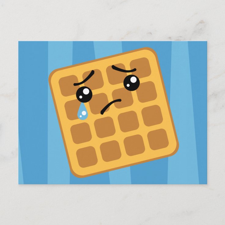 Sad Waffle Postcard | Zazzle