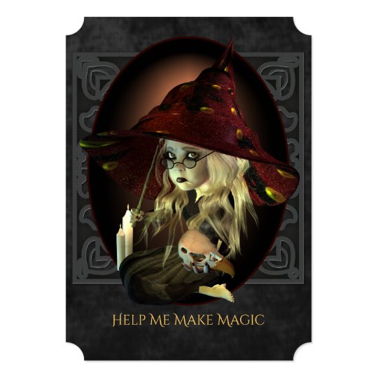 Sad Witch Halloween Party Invitation | Zazzle.com