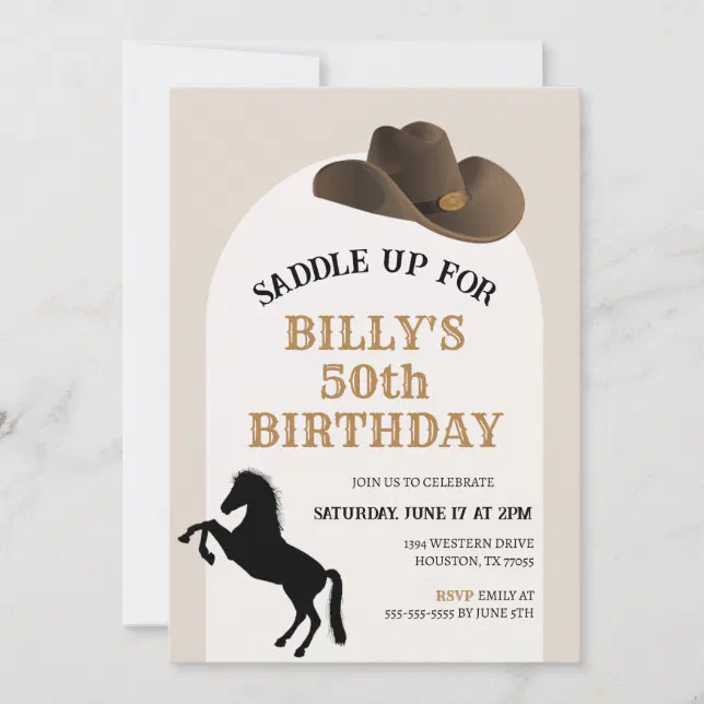 Saddle Up Country Birthday Invitation | Zazzle