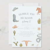 Saddle Up Cowboy Boy Birthday Party Invitation | Zazzle
